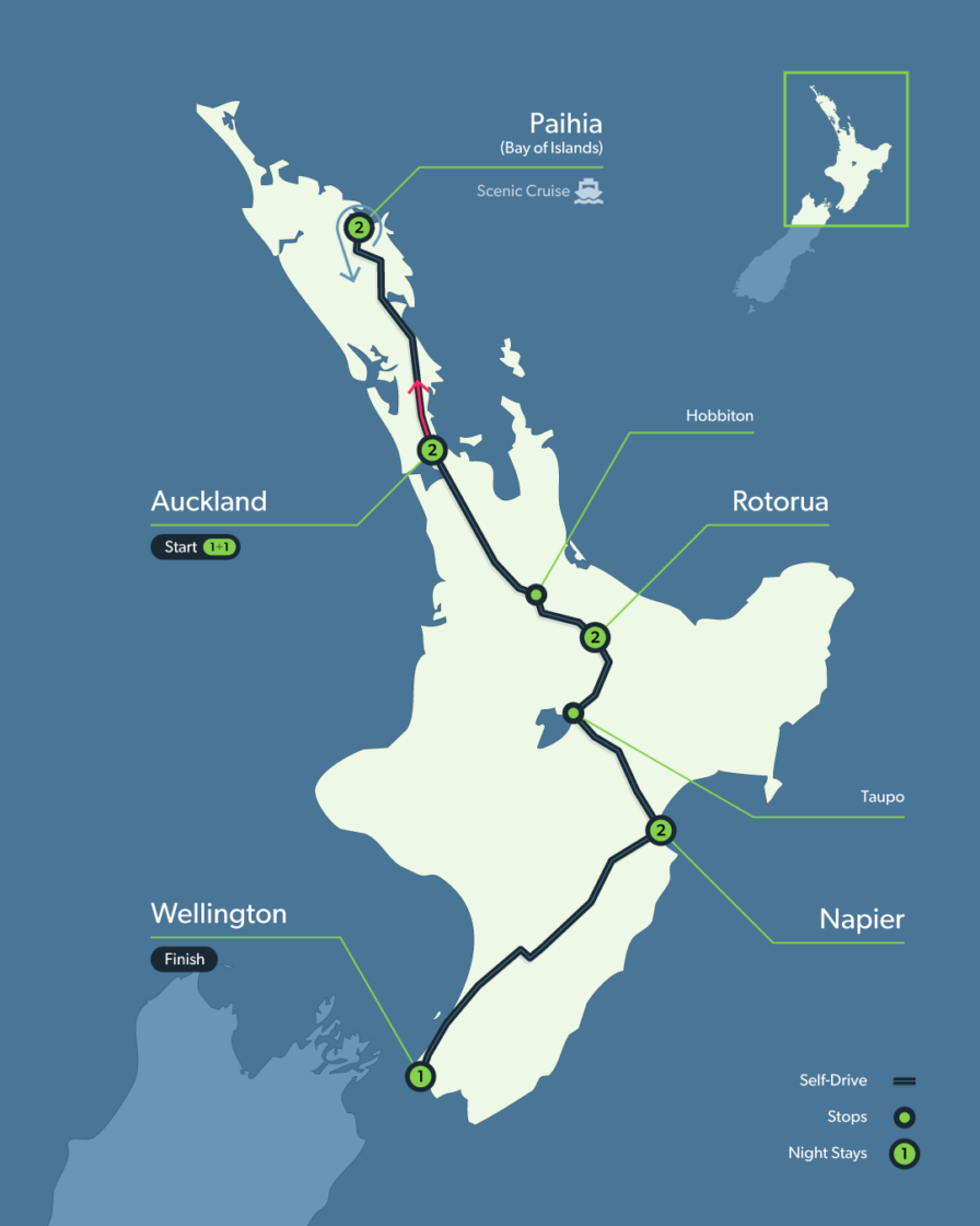 10 Day New Zealand's North Island Self-Drive | ANZCRO